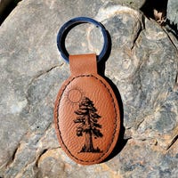 Pine Tree Keychain, Evergreen Forest Key Ring, Rustic Handmade Pewter ...