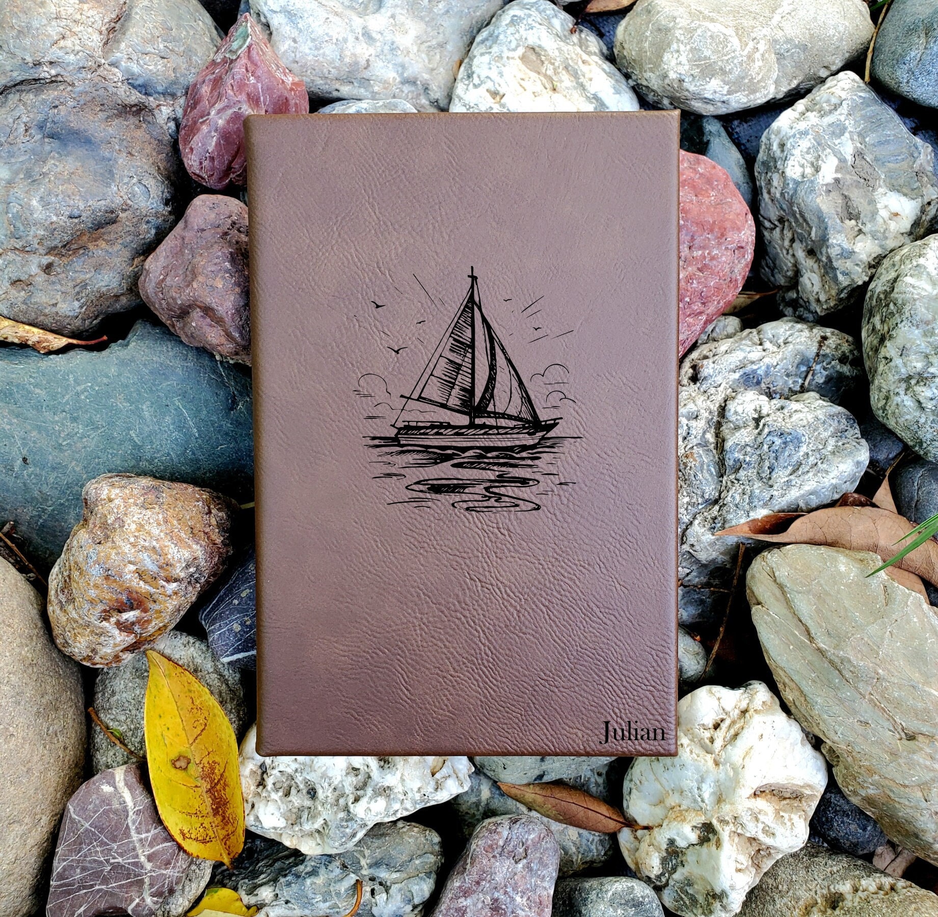 Sailing Notebook Journal | Unique Leatherette Cover Lined Pages ...