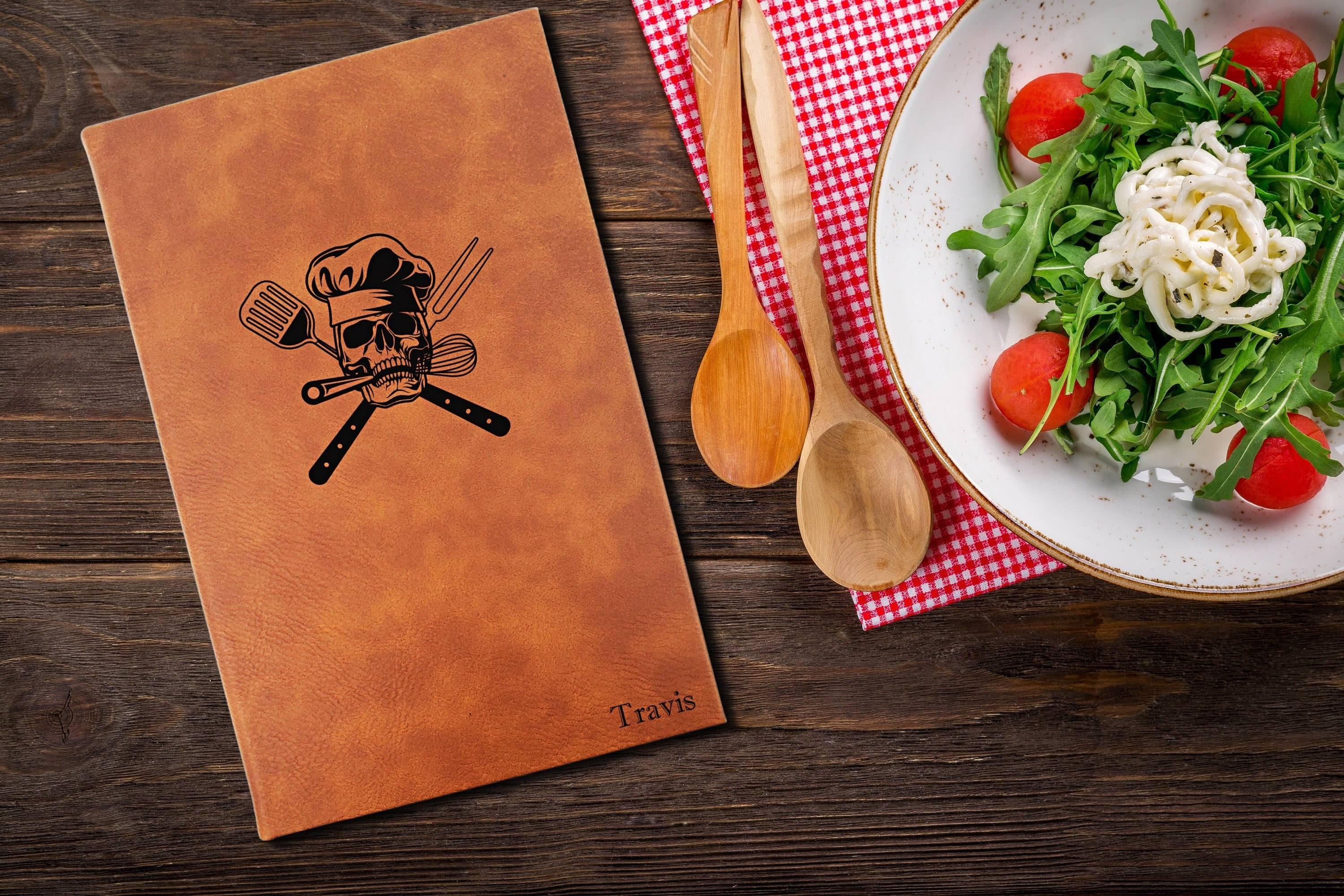 Chef Journal Recipe Notebook Unique Leatherette Cover Lined - Etsy
