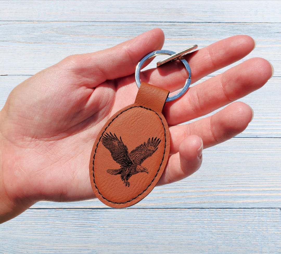 Personalized Bald Eagle Bird Keychain • Custom Birdwatcher Nature ...