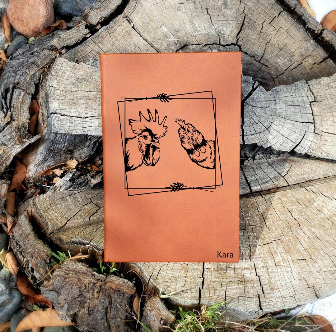 Personalized Chicken Journal | Hen Rooster Unique Leatherette Cover ...