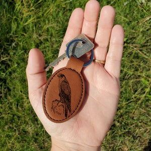 Personalized Hawk Bird Keychain • Custom Birdwatcher Nature Keyring ...