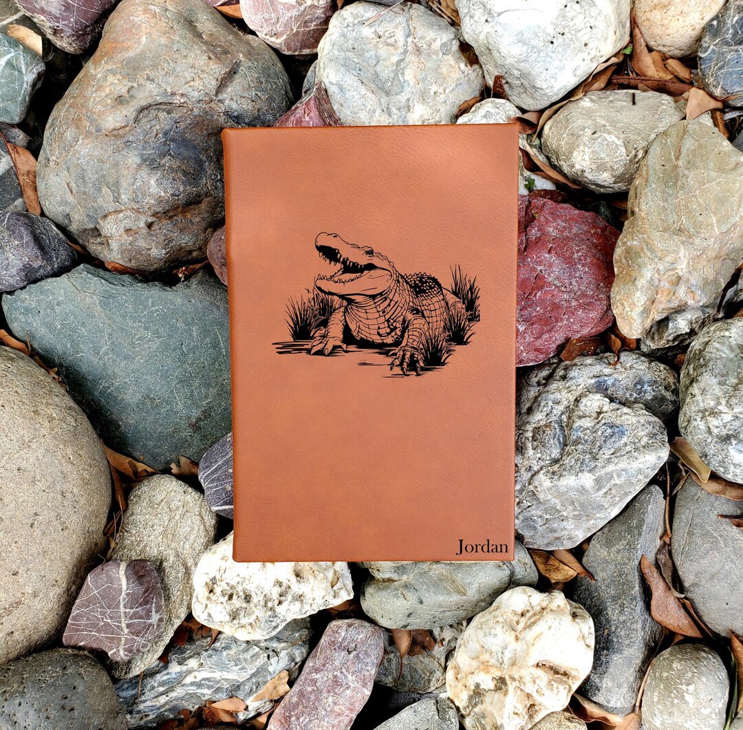 Personalized Crocodile Journal | Unique Leatherette Cover With Lined ...