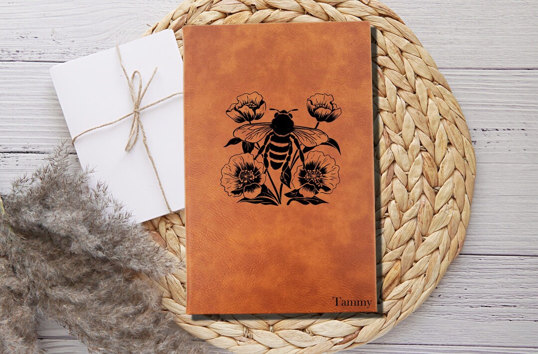 Personalized Beekeeping Notebook Journal Unique Apiary Leatherette ...