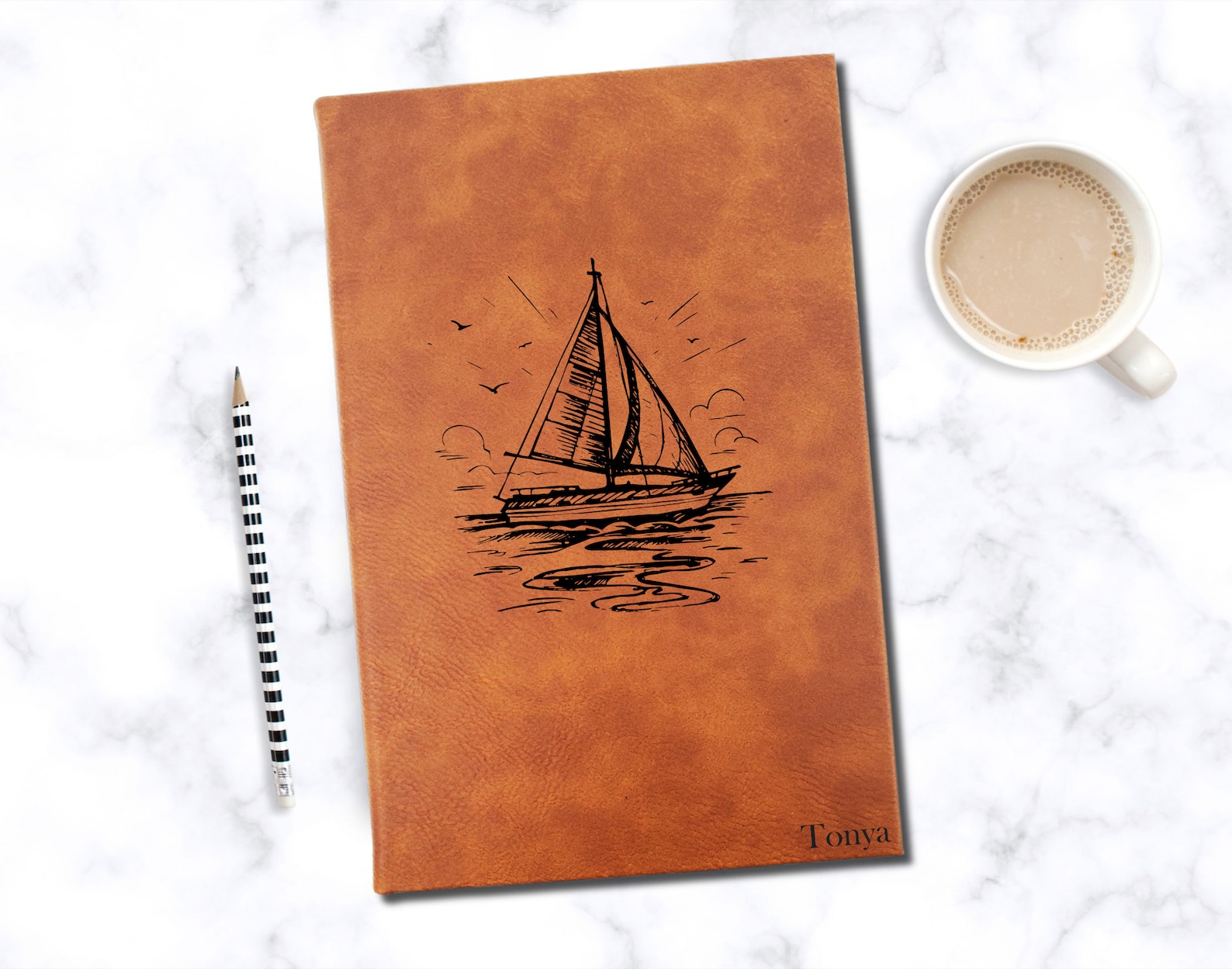Sailing Notebook Journal | Unique Leatherette Cover Lined Pages ...