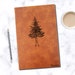 Personalized Evergreen Tree Notebook Journal | Unique Leatherette Cover ...