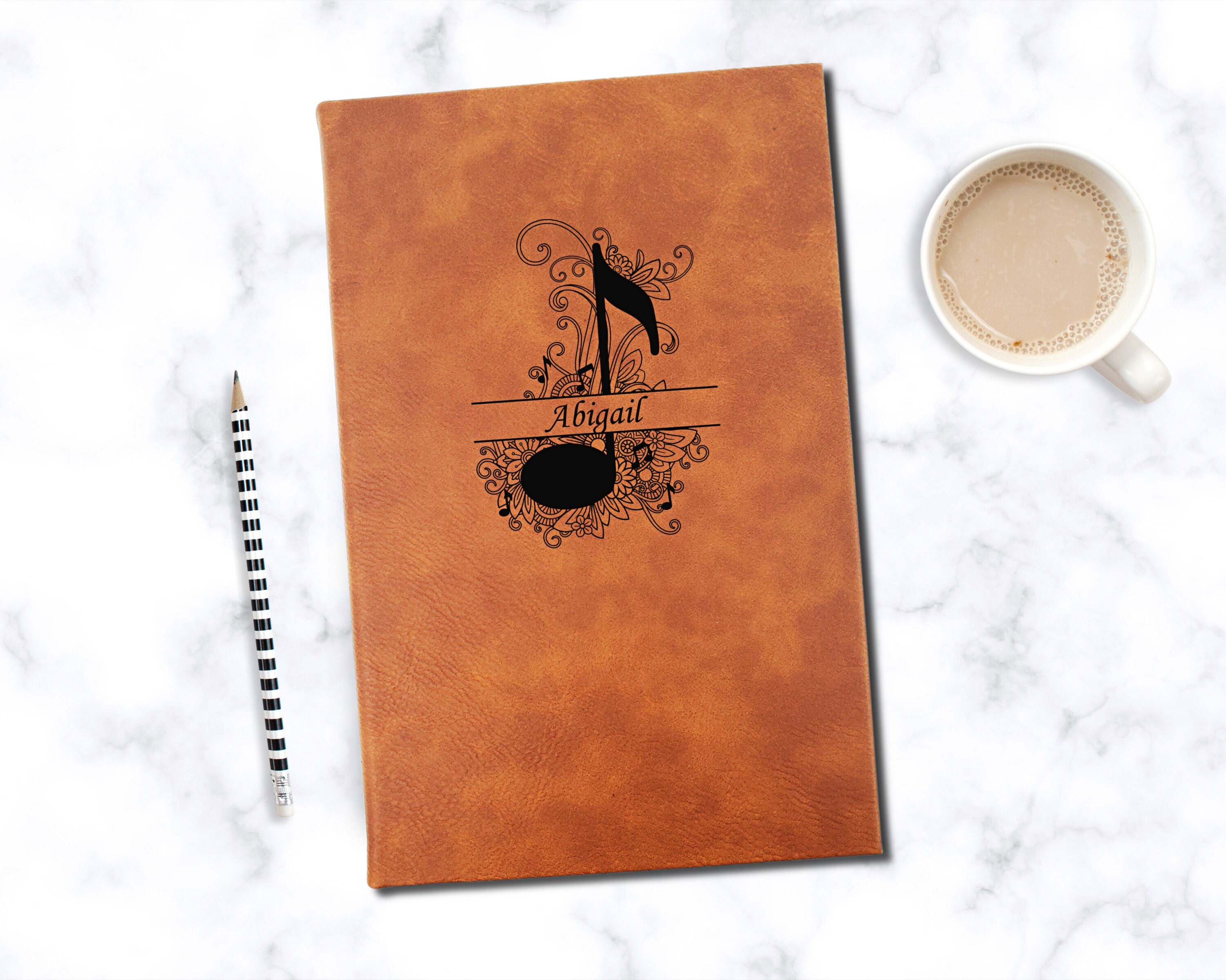 Personalized Music Notebook Journal Unique Leatherette Cover - Etsy