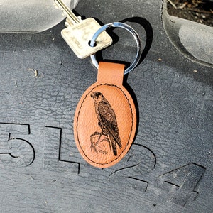 Personalized Hawk Bird Keychain • Custom Birdwatcher Nature Keyring ...