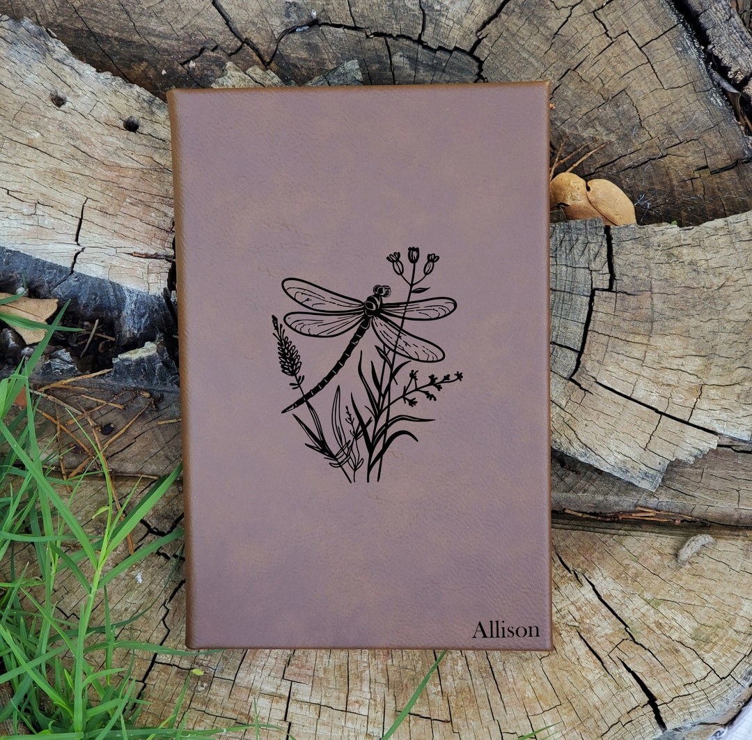 Personalized Dragonfly Notebook Journal | Unique Dragonfly Leatherette ...