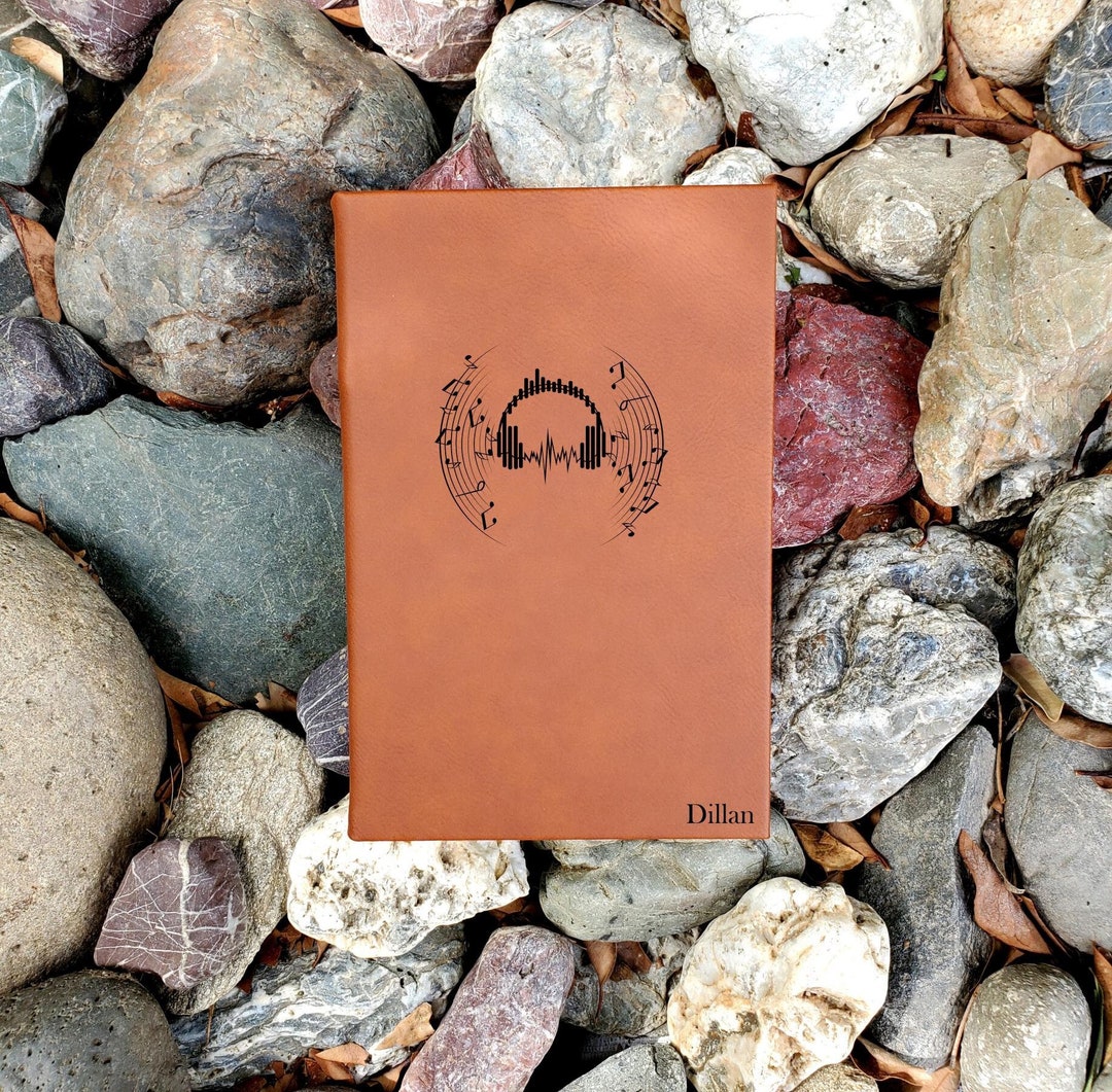 Personalized Music Notebook Journal | Unique Leatherette Cover With ...