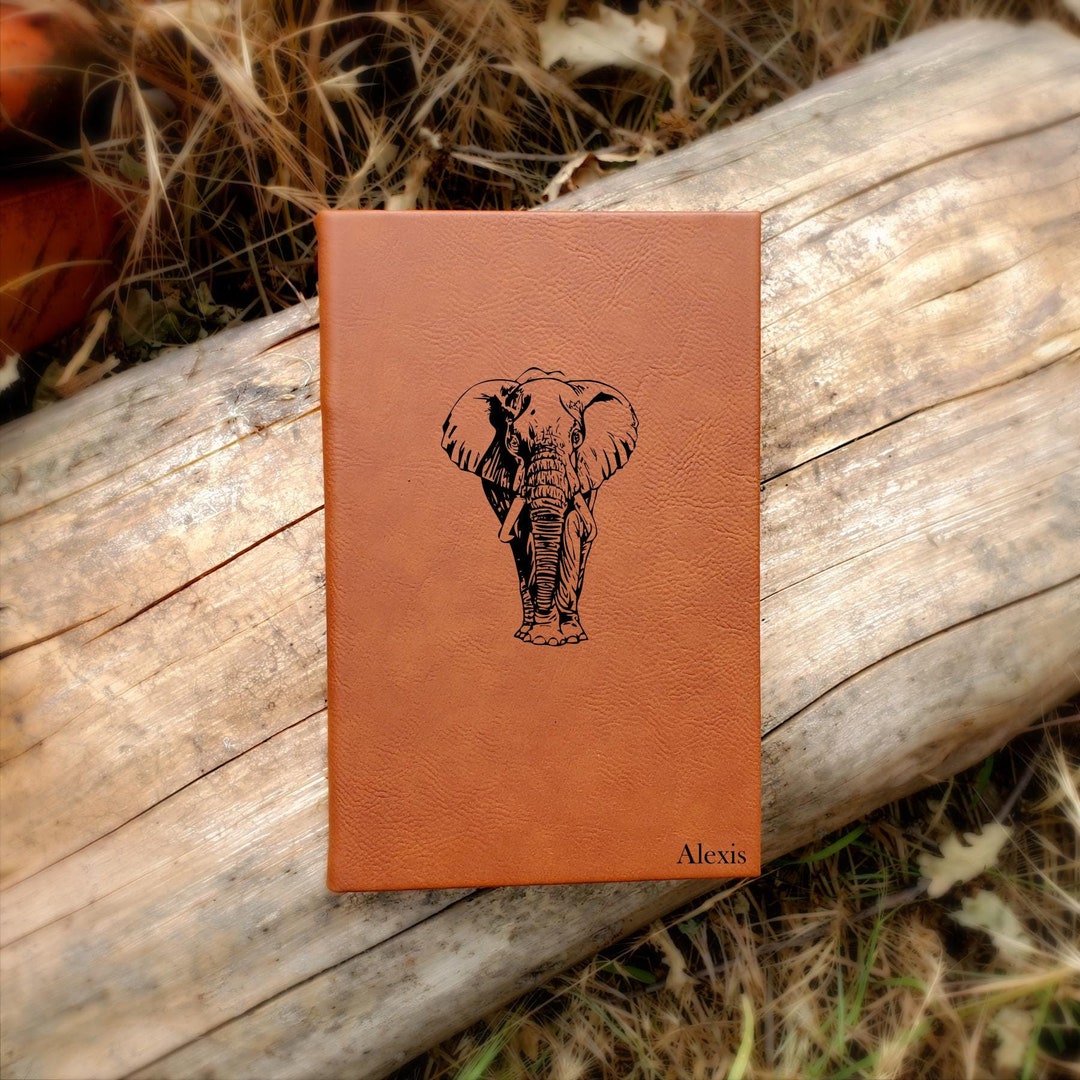 Personalized Elephant Journal | Unique Leatherette Cover With Lined ...