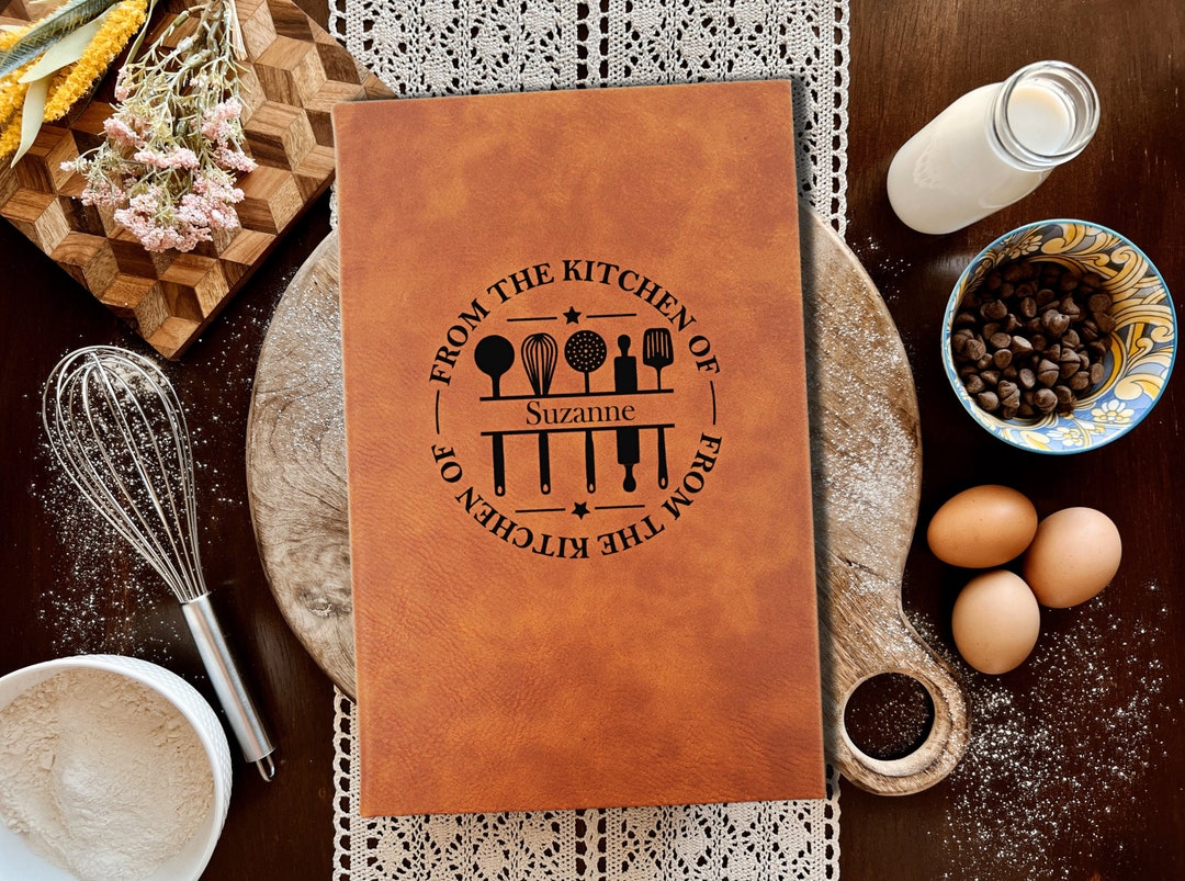Baking Journal Personalized Recipe Notebook Unique Leatherette Cover ...