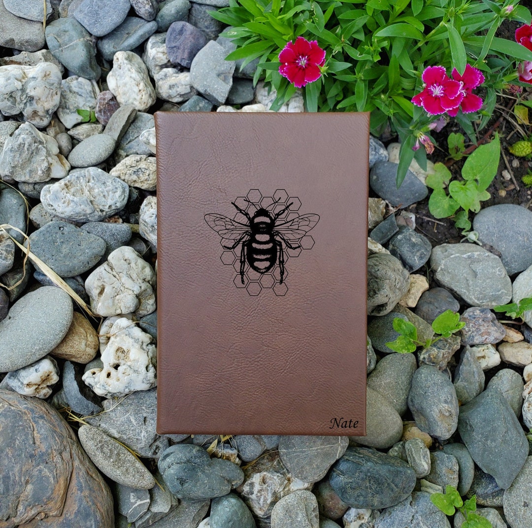 Personalized Beekeeping Notebook Journal | Unique Apiary Leatherette ...