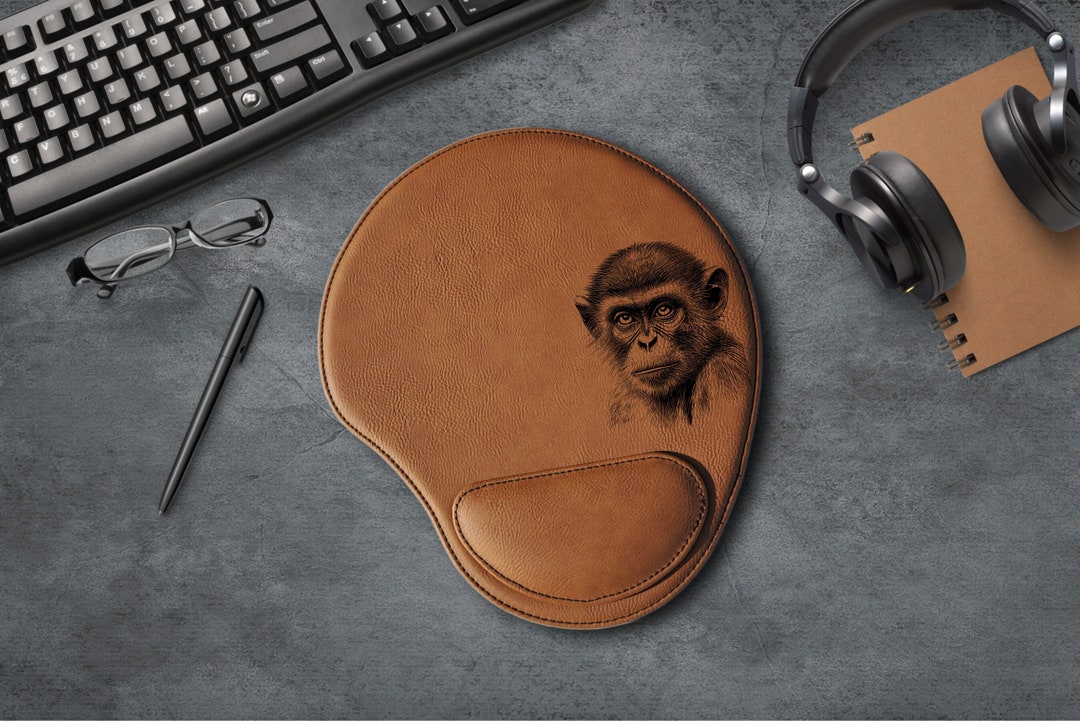 Monkey Mouse Pad With Ergonomic Wrist Support for Office Desk ...
