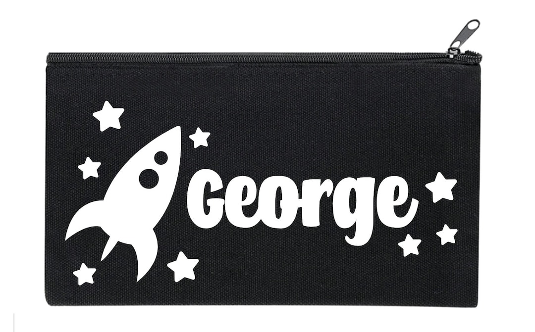 Personalised Kids Pencil Case, Rocket Space Pencil Case, Boy Girl ...