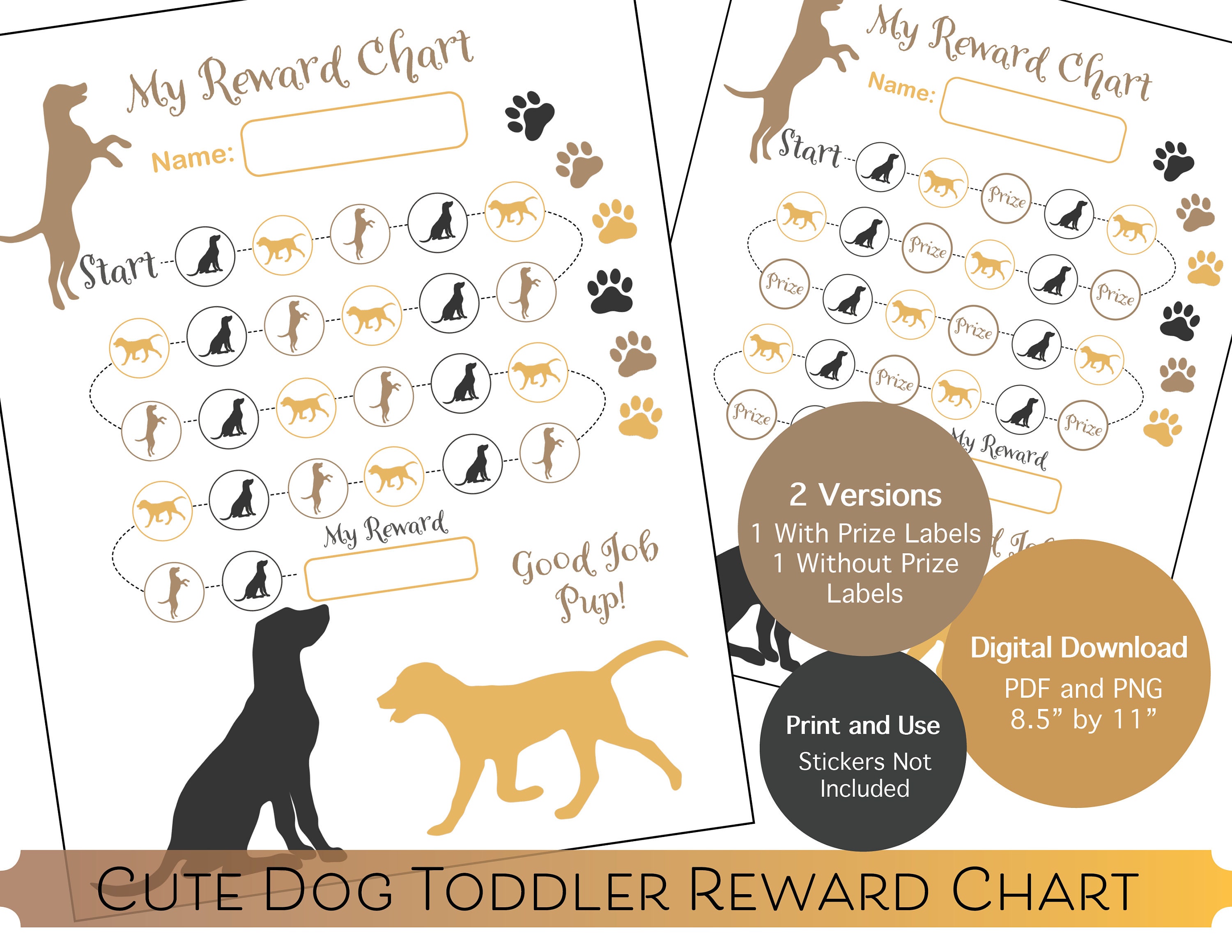 Dog Reward Chart | Potty Chart Puppies | Puppy Reward Chart | Behavior ...