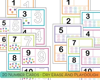 Playdough Number Mats - Etsy
