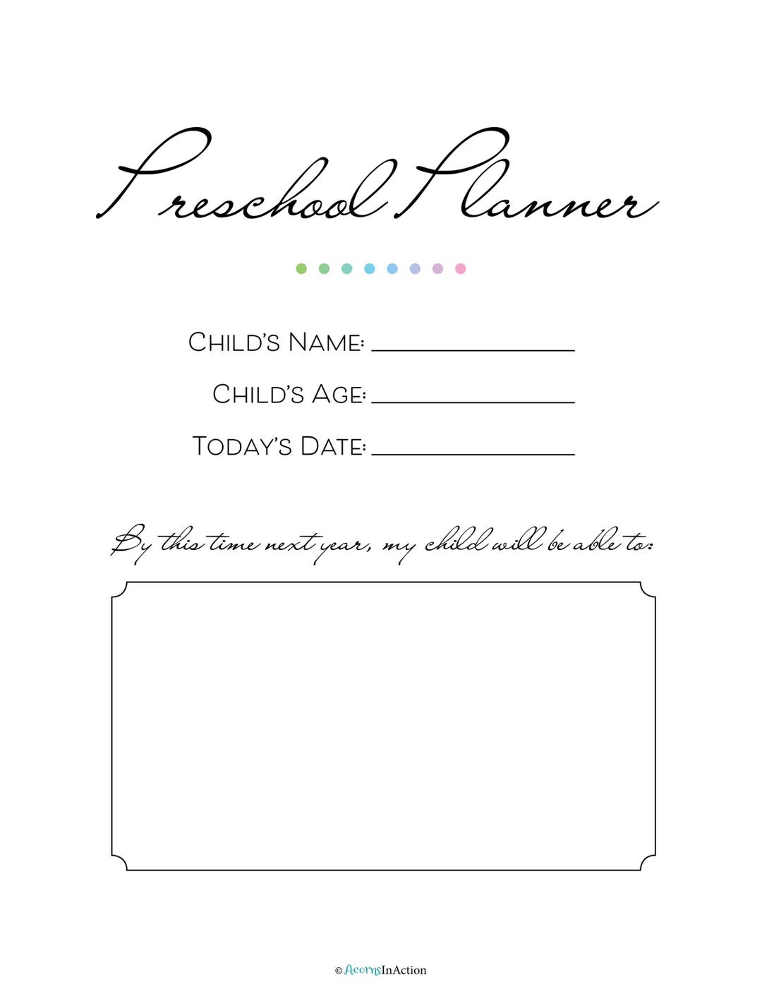 Preschool Planner Bundle | Learning Activities (printable) - Etsy