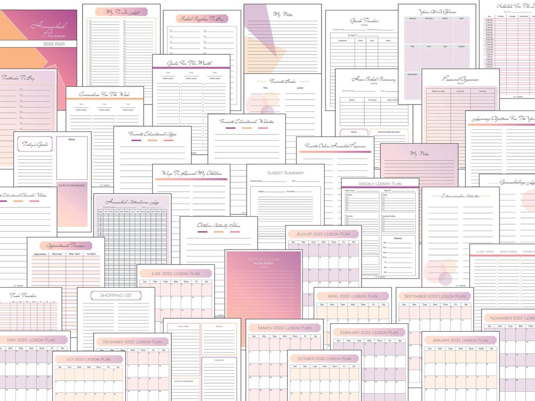 NOTE: Out of Date Calendar | 2022 Homeschool Planner Printable ...