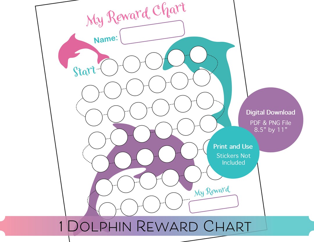 Dolphin Reward Chart | Incentive Chart | Behavior Reward Chart ...