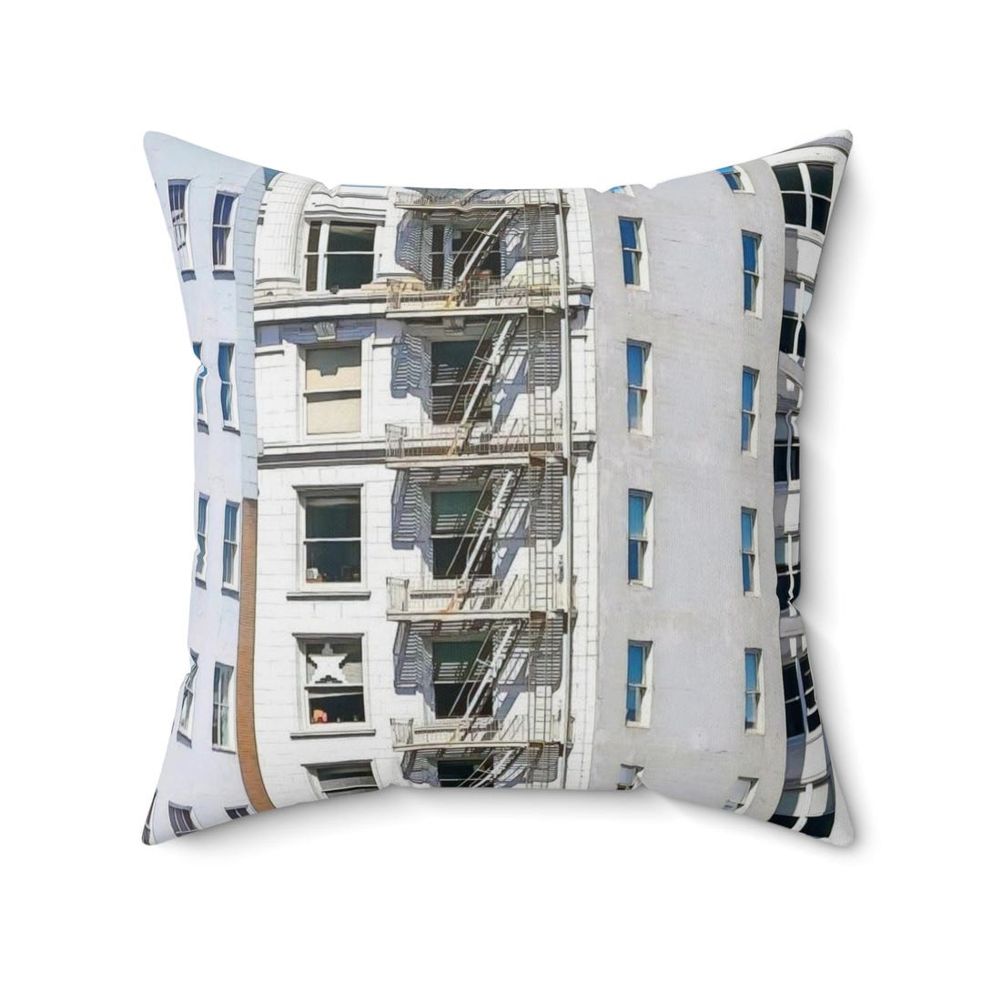 Urban Building Print Pillow: Modern Home Decor Throw Cushion - Etsy