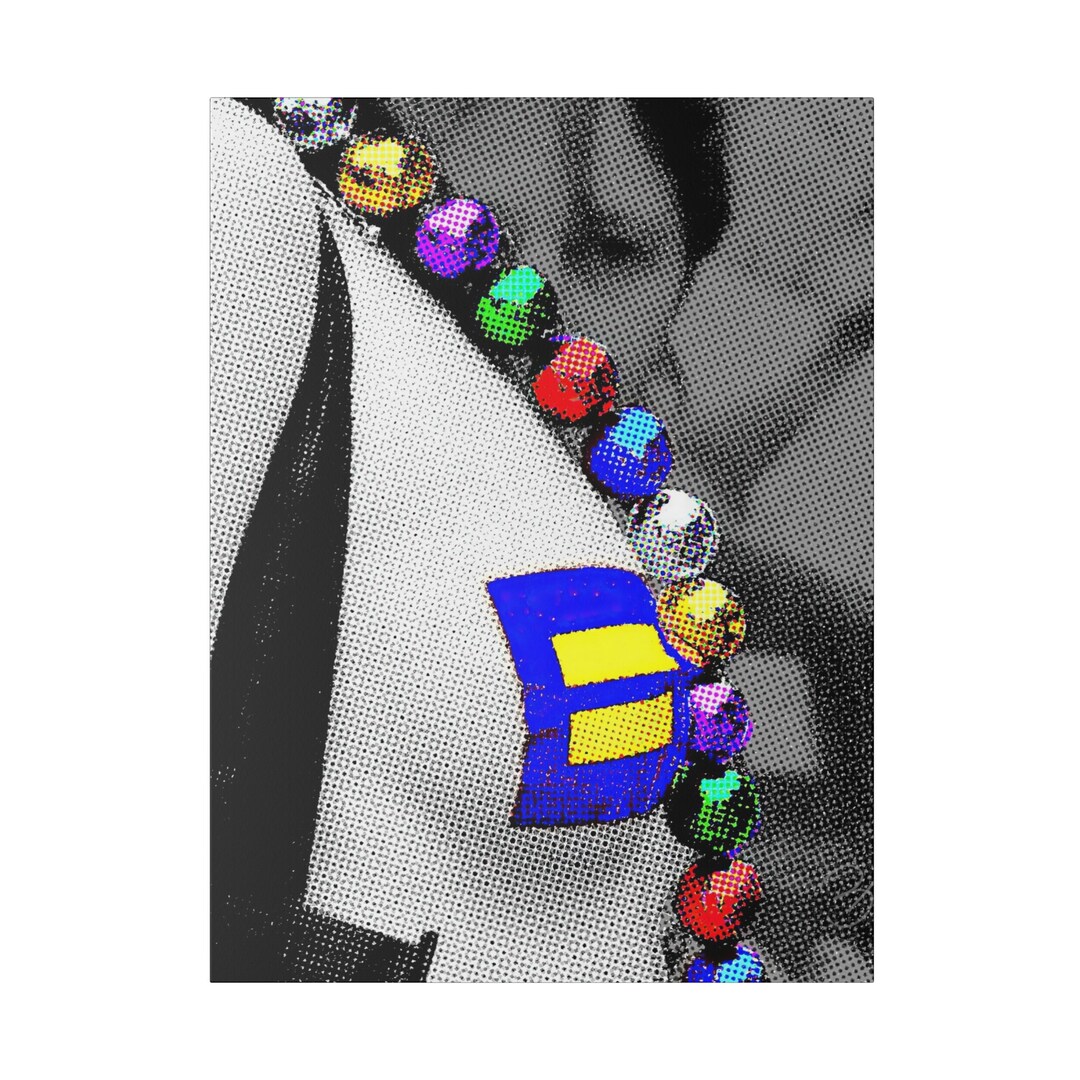 Gay Pride Beads With HRC Equal Rights Symbol Canvas Print Wall Art Wall ...