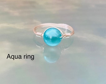 Aqua Ring | Etsy