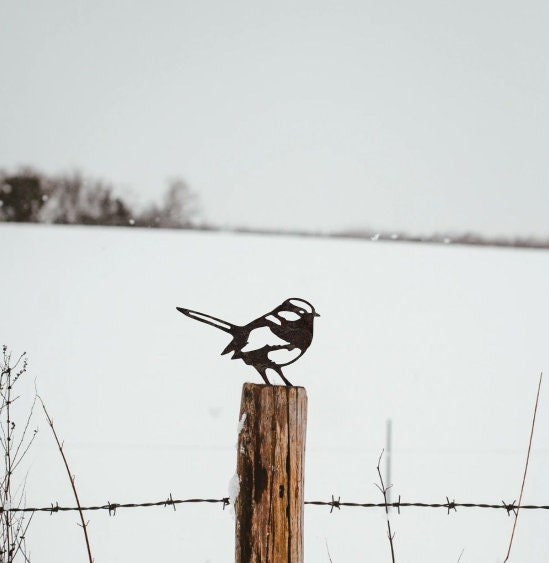 Blue Tit Fence Post Topper — MetalGardenArt.co.uk