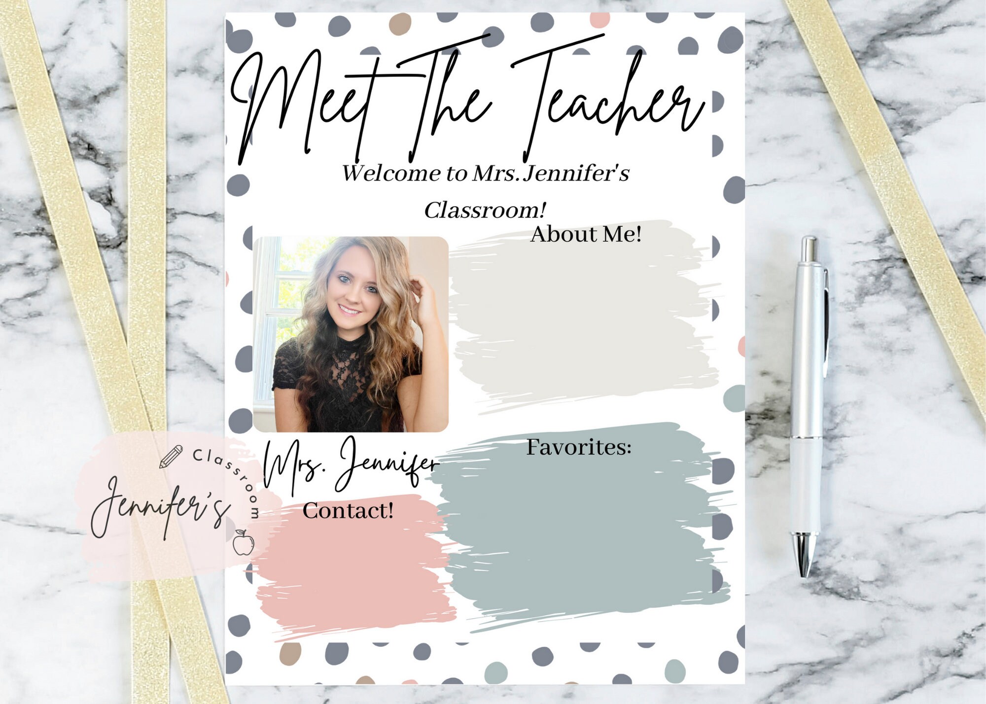 Meet the Teacher Template - Boho Meet the Teacher - First Year Teacher ...