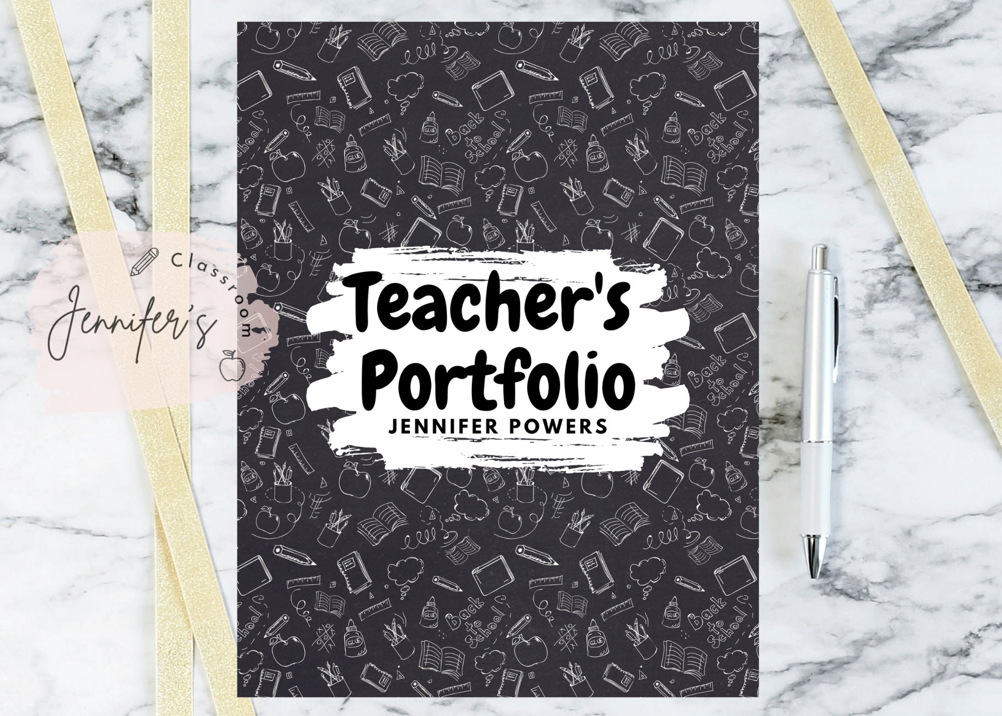 Teaching Portfolio Template - Teacher Portfolio, Editable Teacher ...