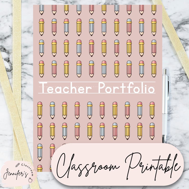 Teacher Portfolio Printable PDF | Editable Teaching Binder | Interview ...