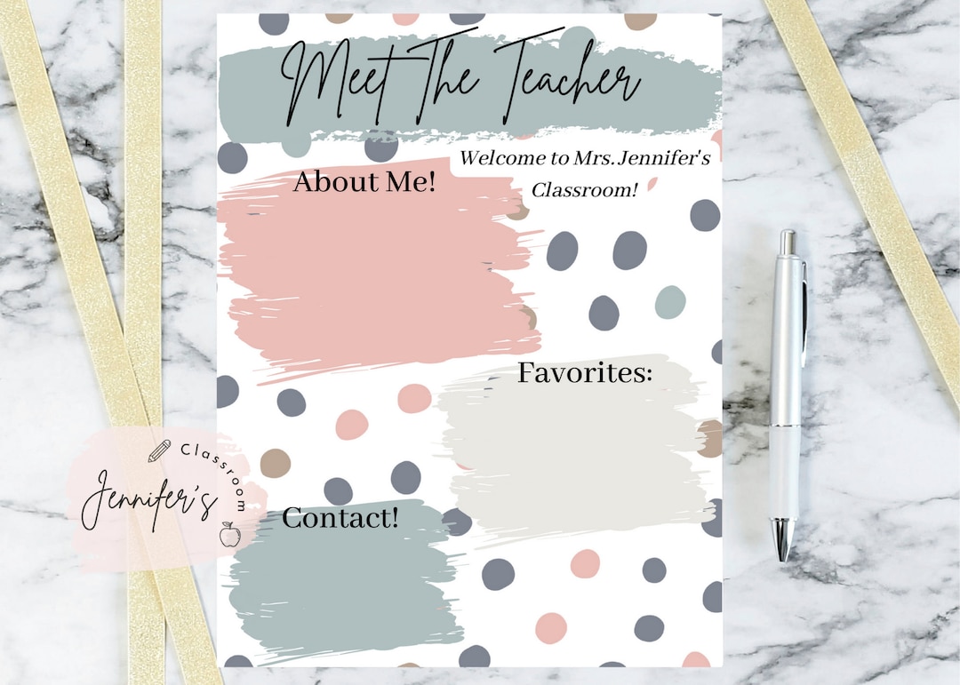 Meet the Teacher Template - Boho Meet the Teacher - First Year Teacher ...