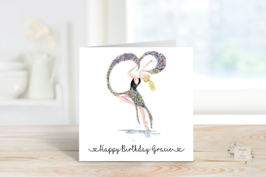 Personalised Birthday Card, Dancer Birthday Card, Happy Birthday Card ...