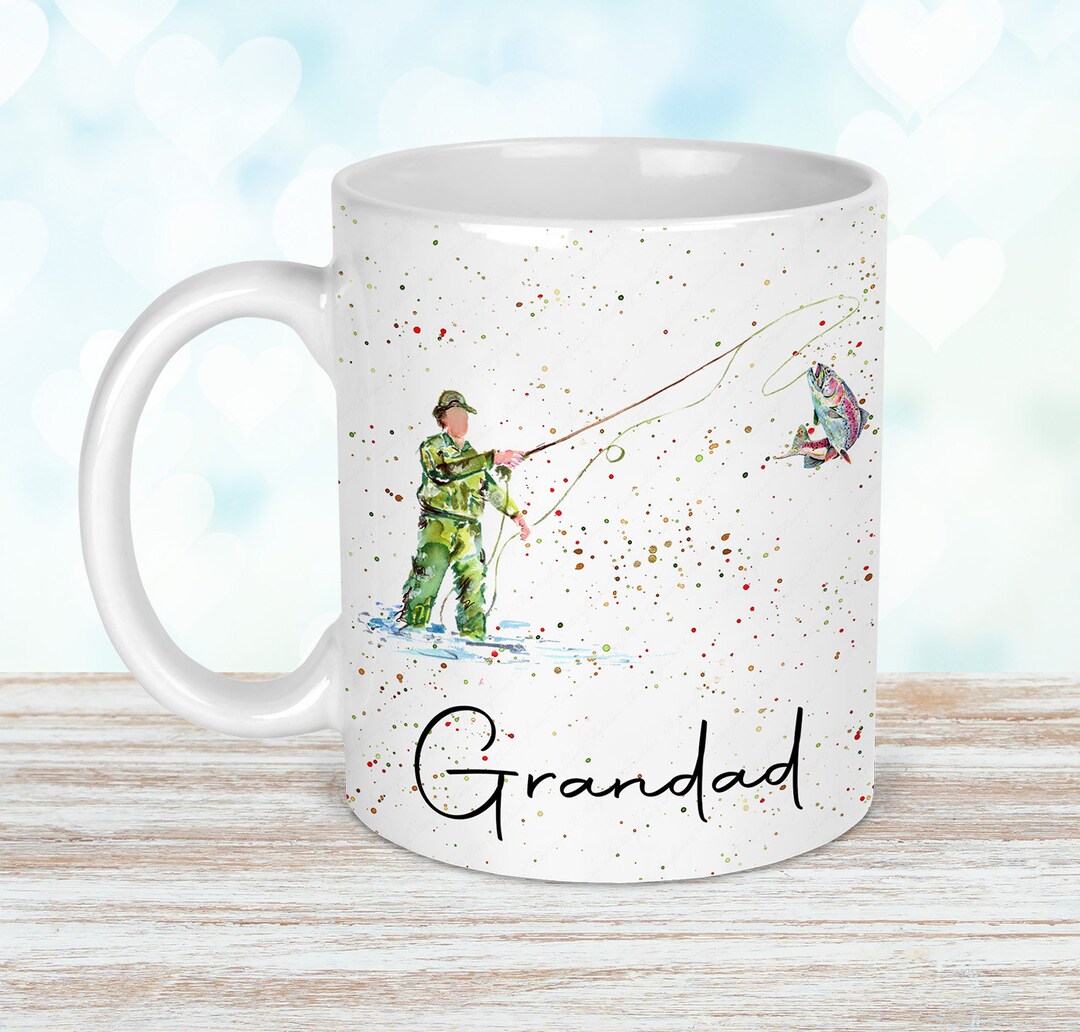 Personalised Fishing Fisherman Mug Fly Fishing Gift Fishing Mug ...