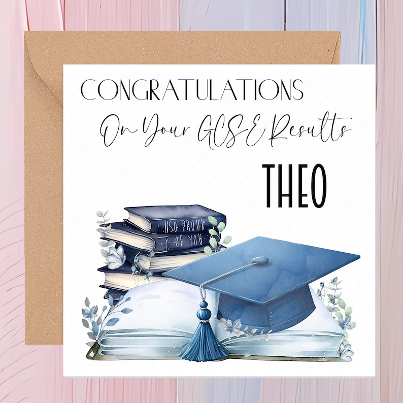 Personalised GCSE Results Card: Congratulations Card for Student - Etsy UK