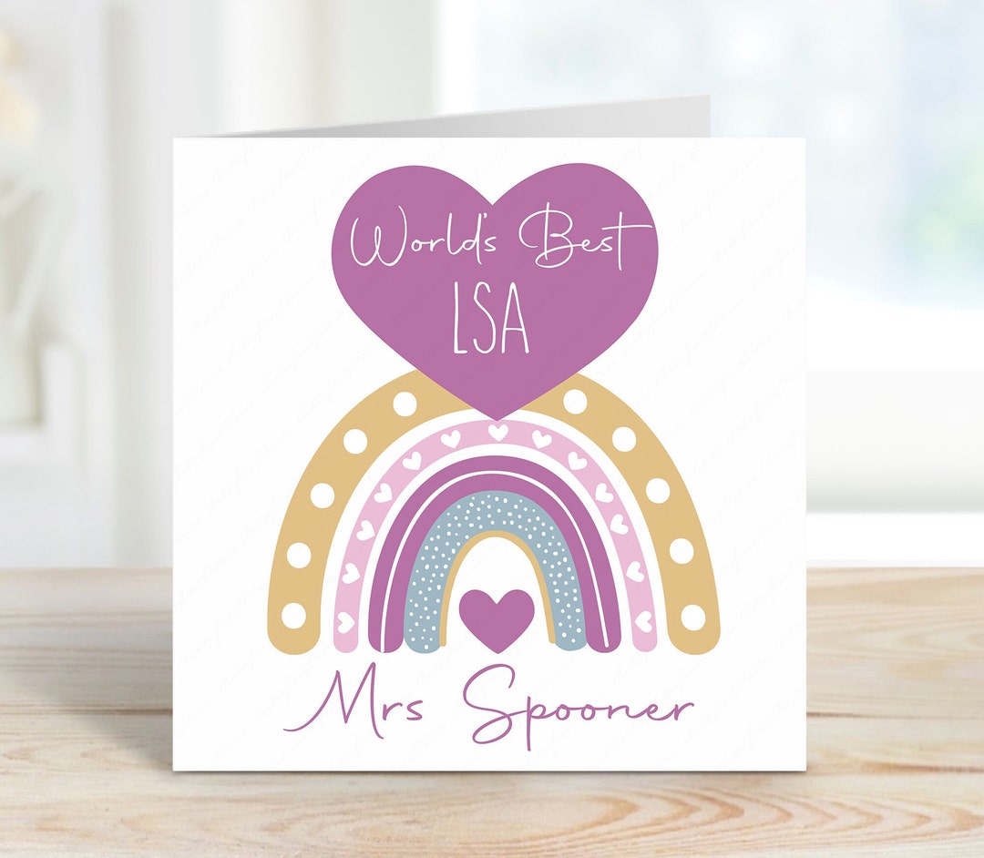 Personalised Worlds Best LSA Learning Support Assistant Thank You Card ...