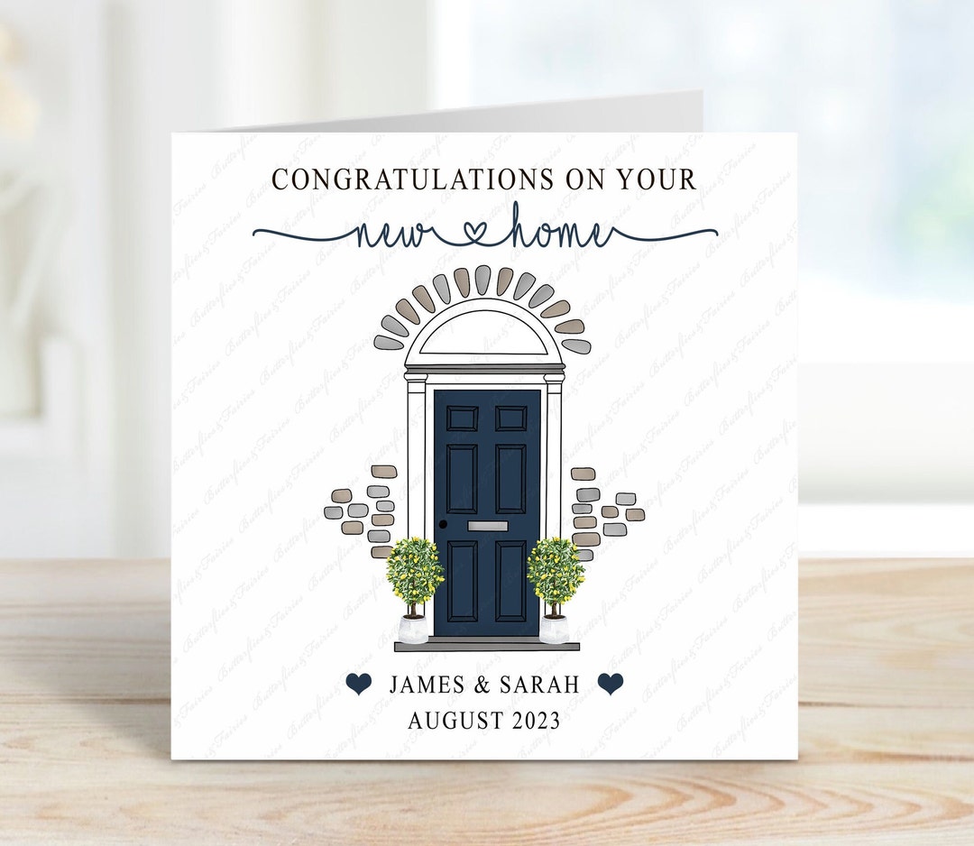 Personalised New Home Card, Housewarming Card, Happy New Home Card ...