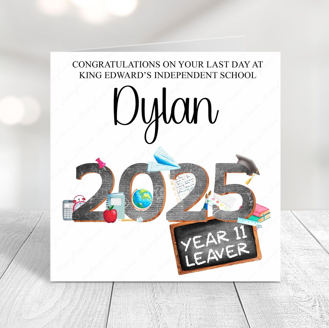 Personalised Year 11 Leavers Card: Graduation Keepsake - Etsy UK