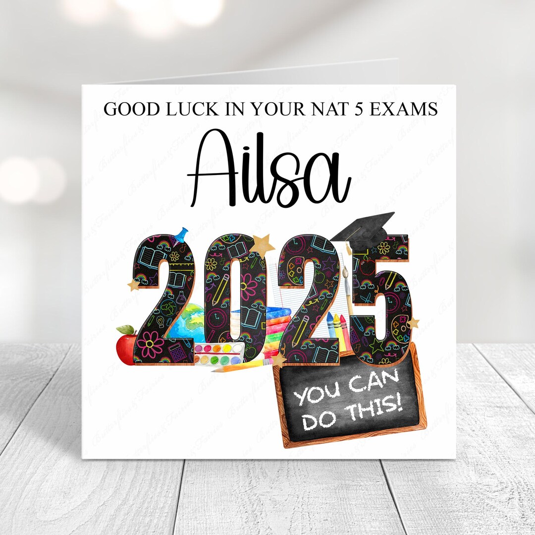 Personalised Good Luck in Your NAT 5 Exams, Good Luck in Your Exams ...