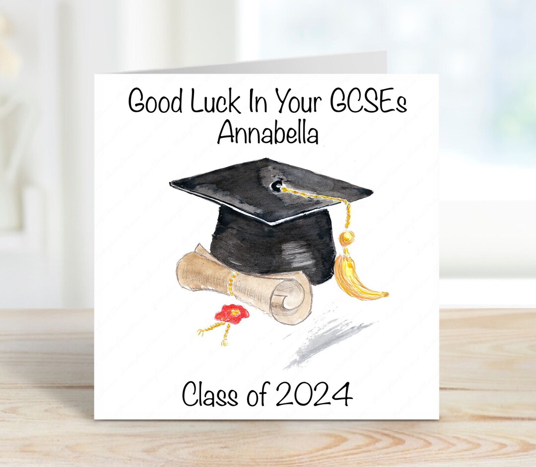 Personalised Good Luck in Your Gcse's Card, Good Luck in Your Exams ...