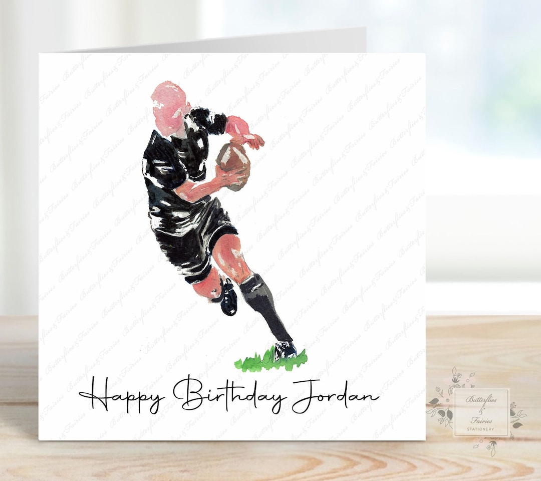 Personalised Rugby Birthday Card Rugby Card for Dad Birthday - Etsy
