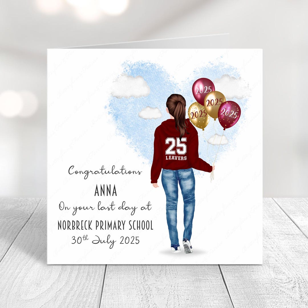 Year 6 Leavers Card Year 11 Leavers Card P7 S4 Last Day of School End ...