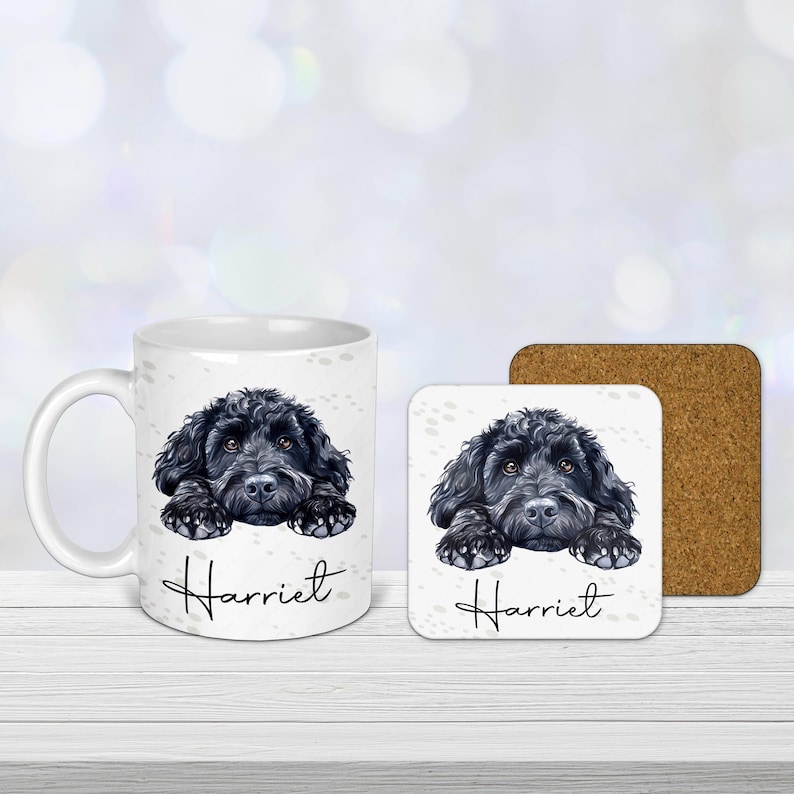 Personalised Cockapoo Mug, Mug & Coaster Gift Set, Christmas Gift ...