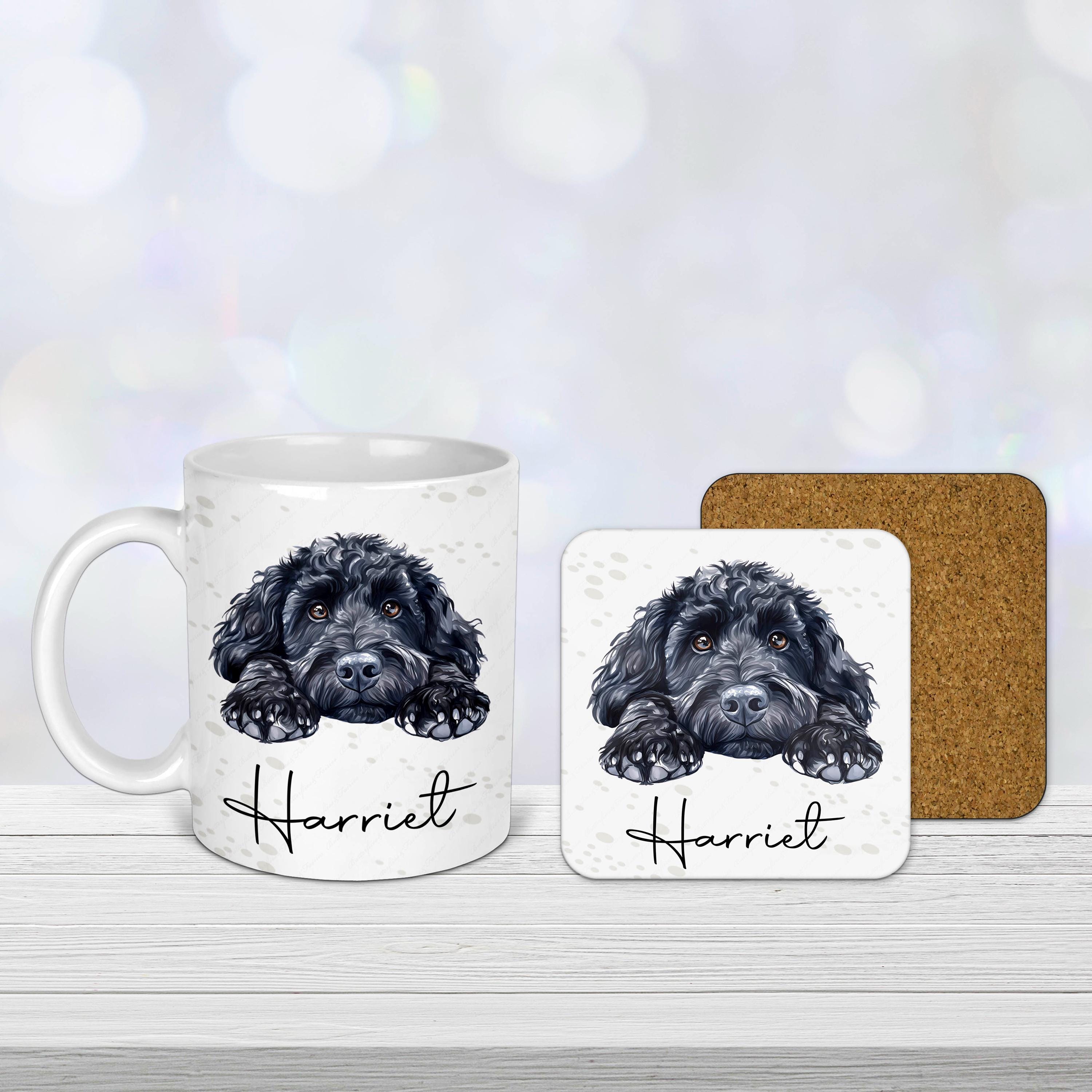 Personalised Cockapoo Mug, Mug & Coaster Gift Set, Christmas Gift ...