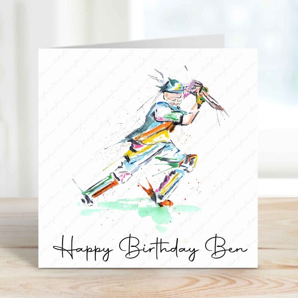Cricket Birthday Card Etsy Uk