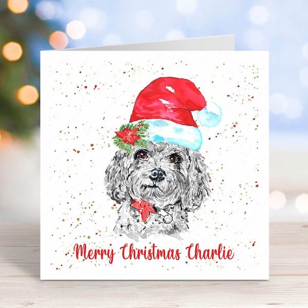 Personalised Cavapoo Christmas Card - Etsy UK