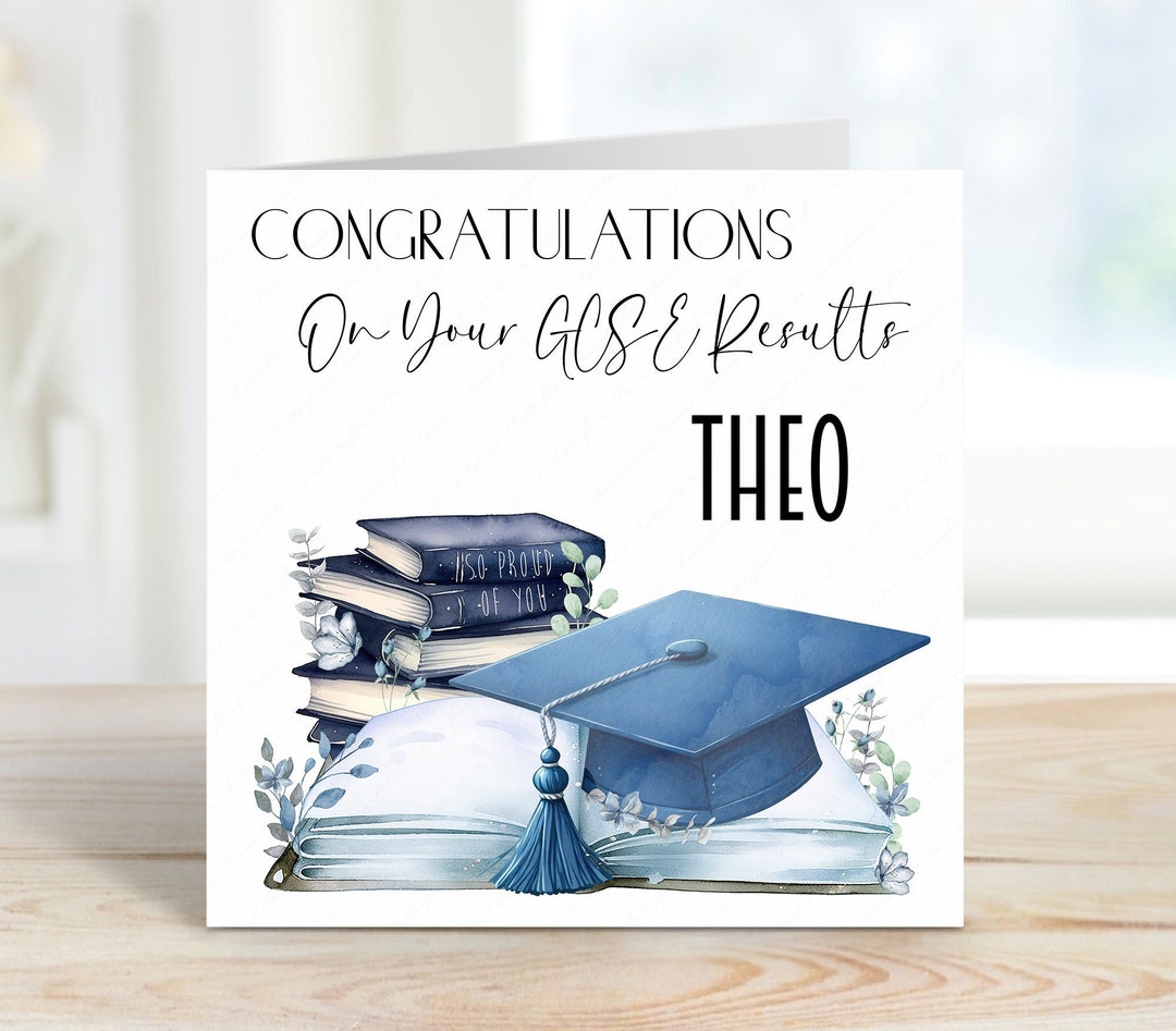 Personalised GCSE Results Card: Congratulations Card for Student - Etsy UK
