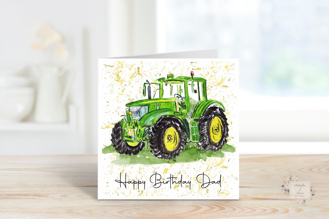 Personalised Birthday Card Tractor Birthday Card Happy - Etsy