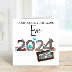 Personalised Good Luck in Your Gcse's Card, Good Luck in Your Exams ...