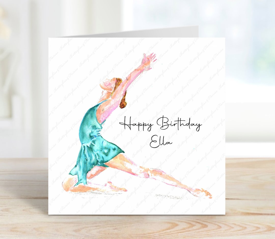 Personalised Birthday Card, Dancer Birthday Card, Happy Birthday Card ...